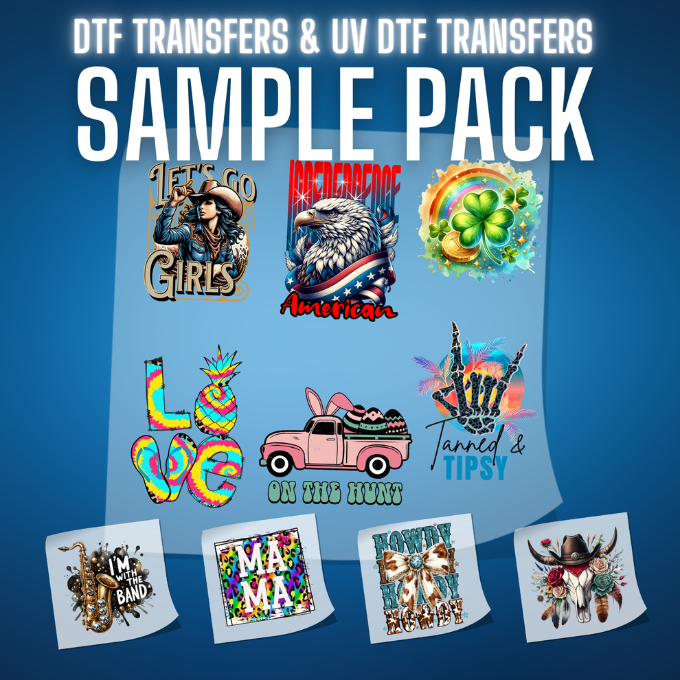 Pearl DTF & UV DTF Sample Pack – Test Prints on Any Surface
